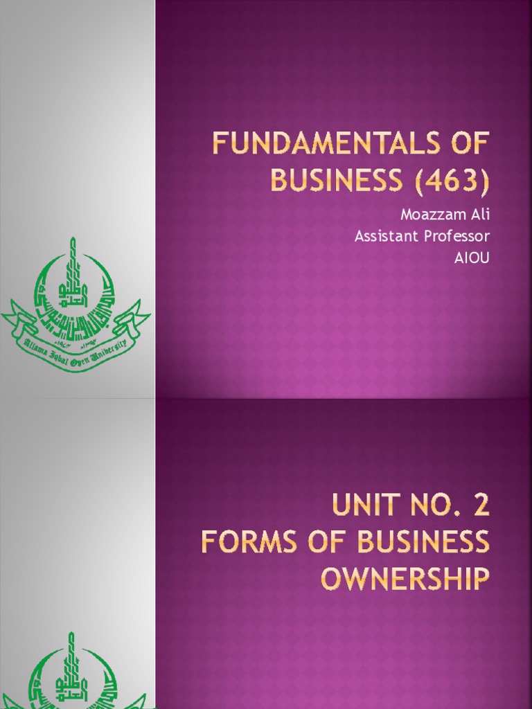 Unit No 2 | PDF | Partnership | Sole Proprietorship