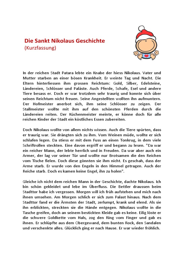 Die Sankt Nikolaus Geschichte | PDF