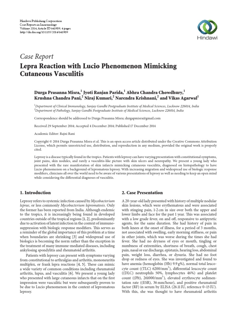 Case Report: Lepra Reaction With Lucio Phenomenon Mimicking Cutaneous ...