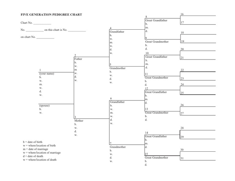 Generation Pedigree Chart | PDF