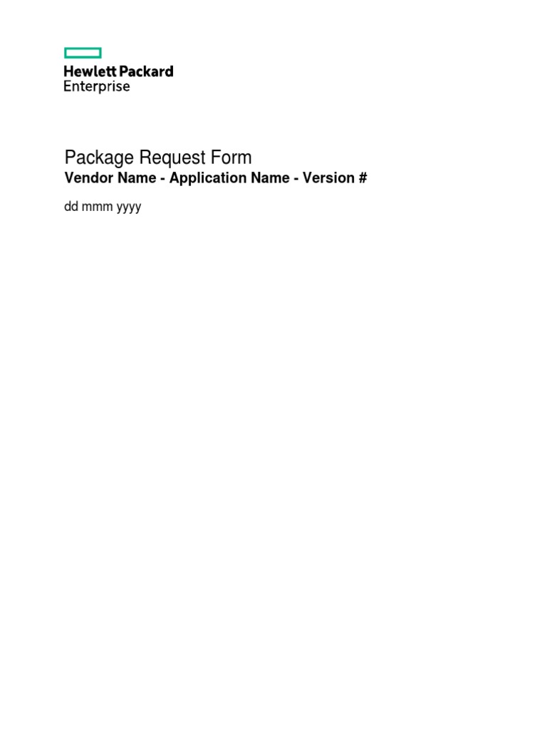 Package Request Form (V. 1.3) | PDF | Windows Registry | Microsoft Windows