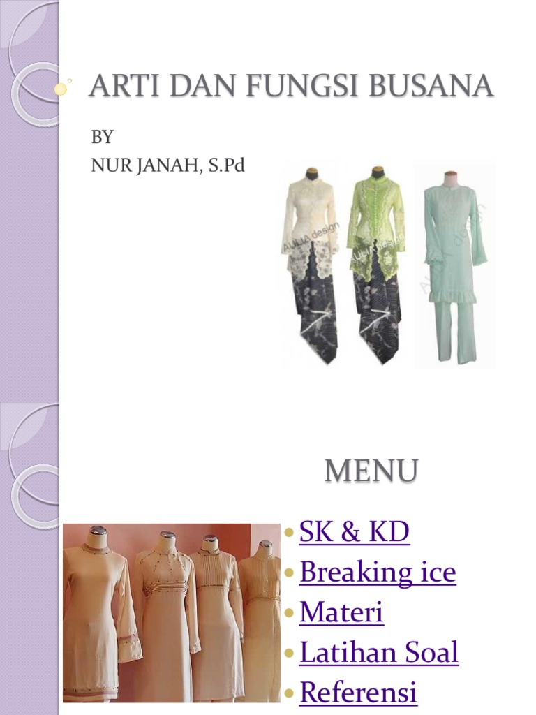 Arti Dan Fungsi Busana | PDF | Gaya Hidup