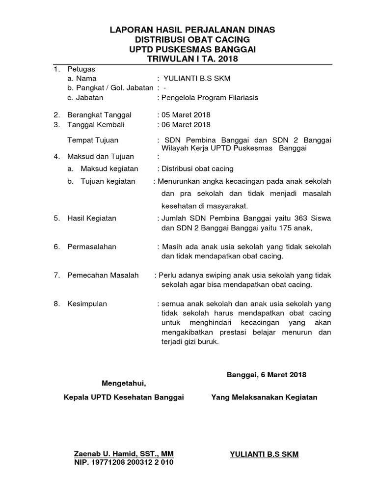 Lap Hasil Cacing Yuli | PDF