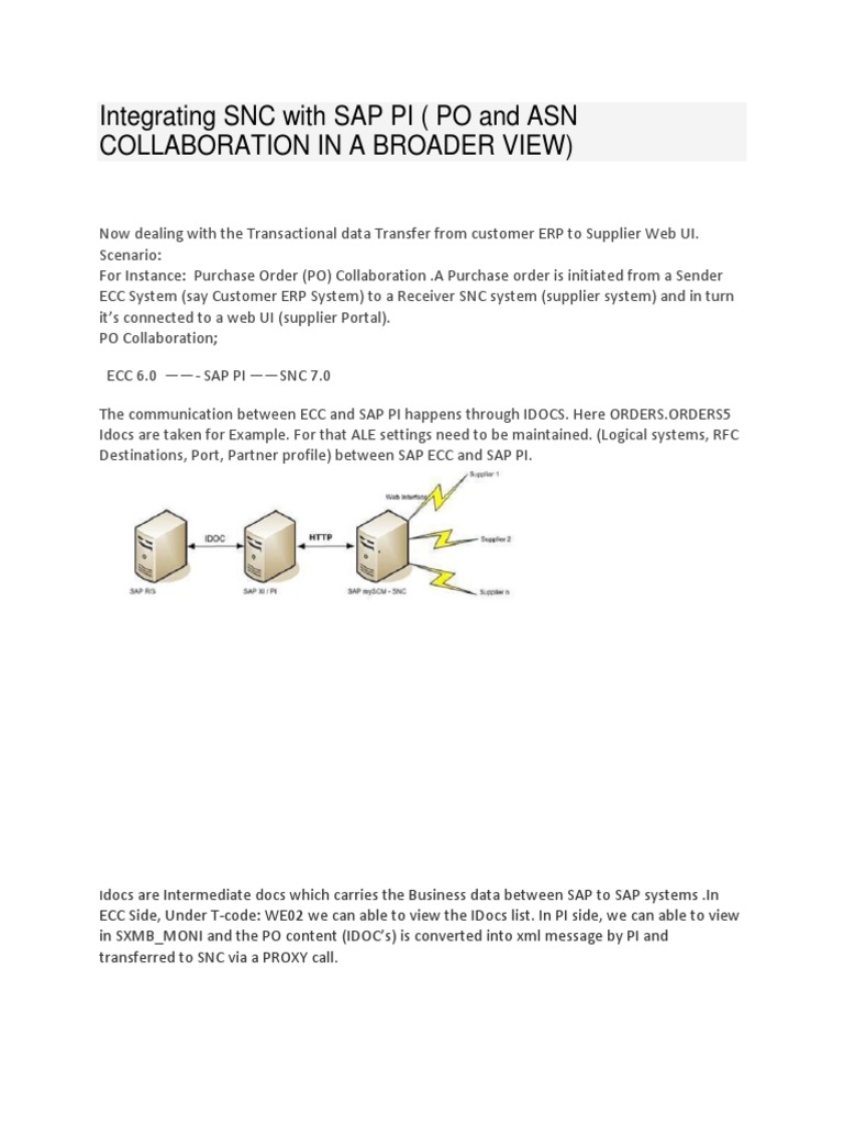 Integrating SNC With SAP PI | PDF | Enterprise Resource Planning ...