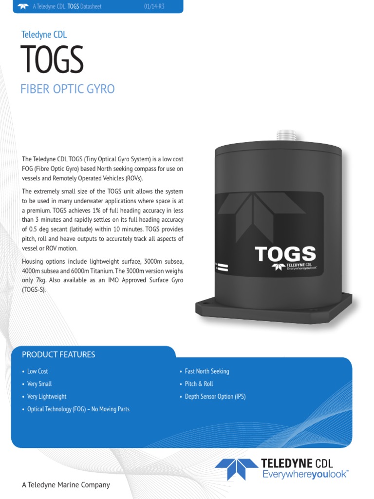 CDL TOGS - Datasheet | PDF | Gyroscope | Titanium