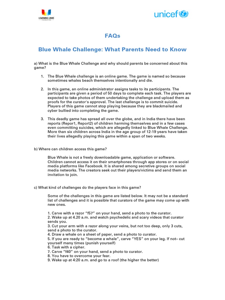 5931957080what Is The Blue Whale Challenge | PDF | Social Media ...