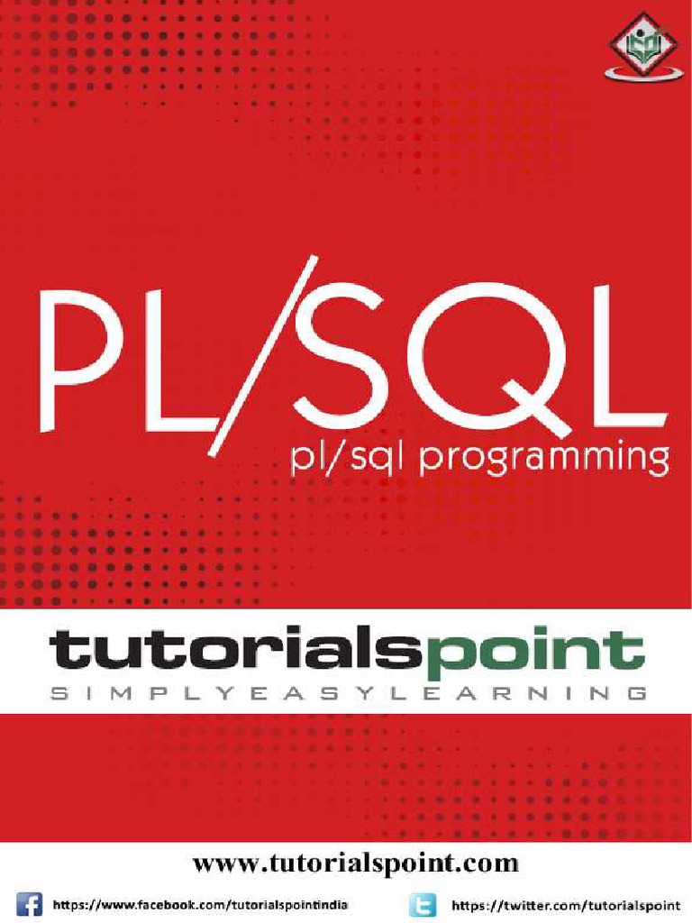 PLSQL Tutorial | PDF | Pl/Sql | Sql