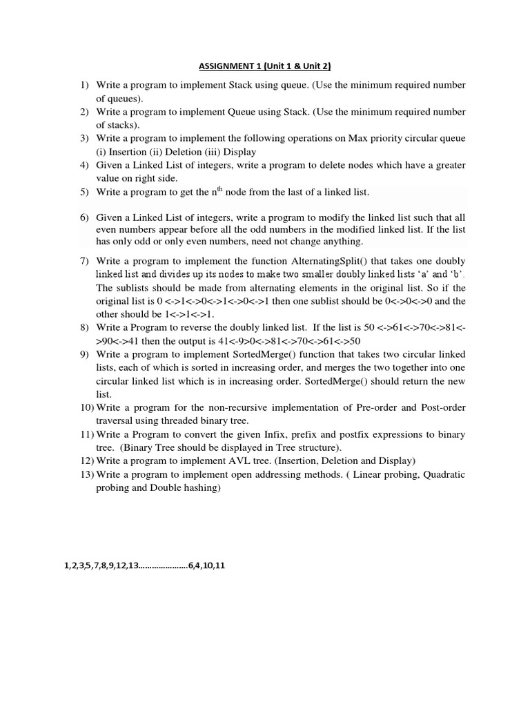 Data Structures Programming Assignments | PDF | Teaching Methods ...