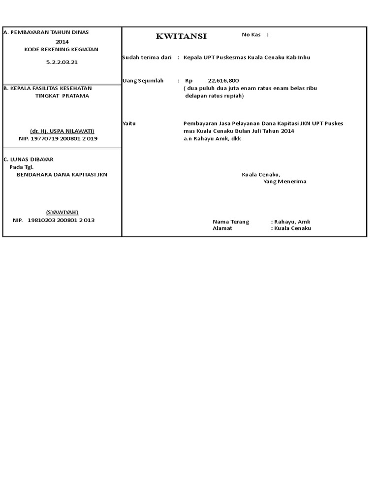 Kwitansi Jasa | PDF