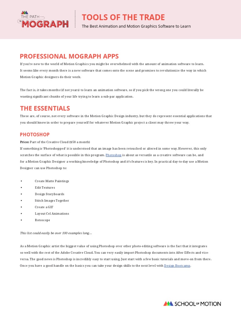 Tools of The Trade | PDF | Adobe Photoshop | Adobe Illustrator