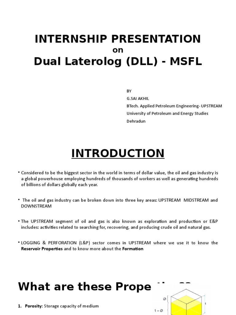 DLL MSFL Presentation | PDF | Porosity | Petroleum