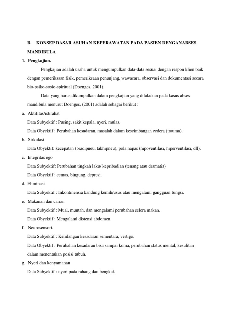 Askep Abses Mandibula | PDF