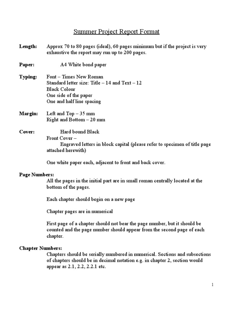 Summer Project Report Format Final | PDF