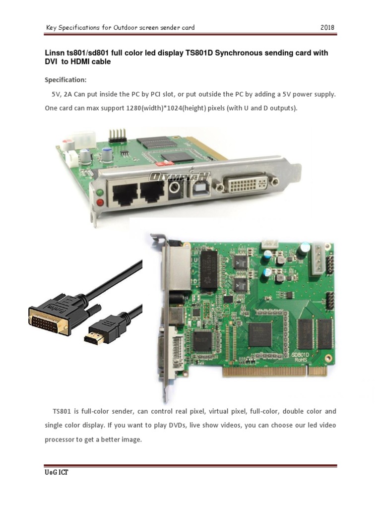 Linsn ts801 | PDF