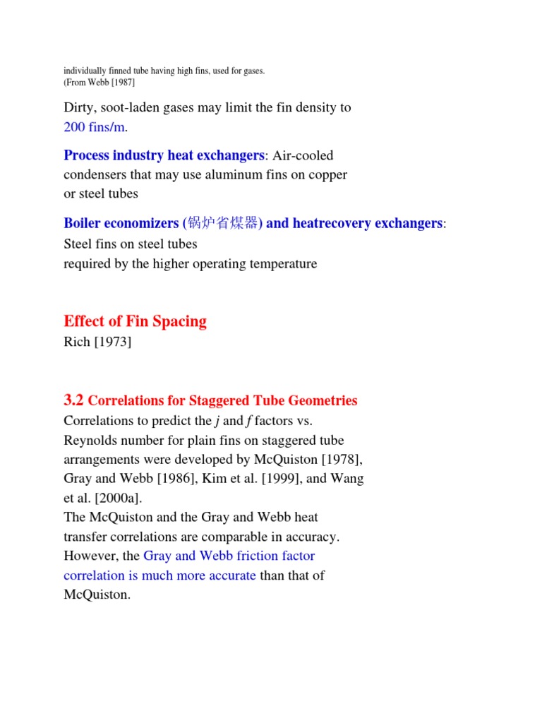 Effect of Fin Spacing: 200 Fins/m | PDF