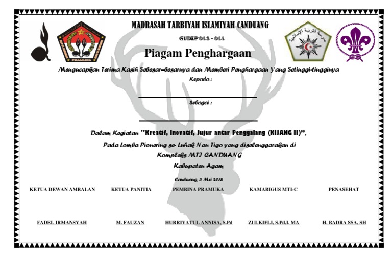Piagam PBB Peserta | PDF