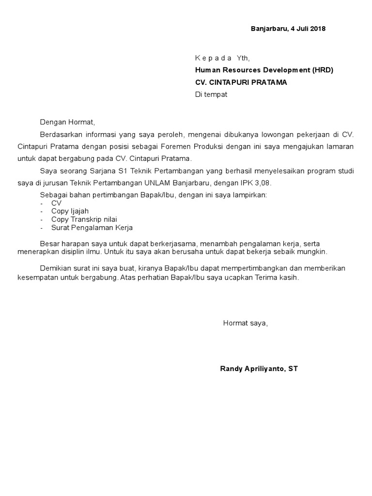 CV Randy A | PDF