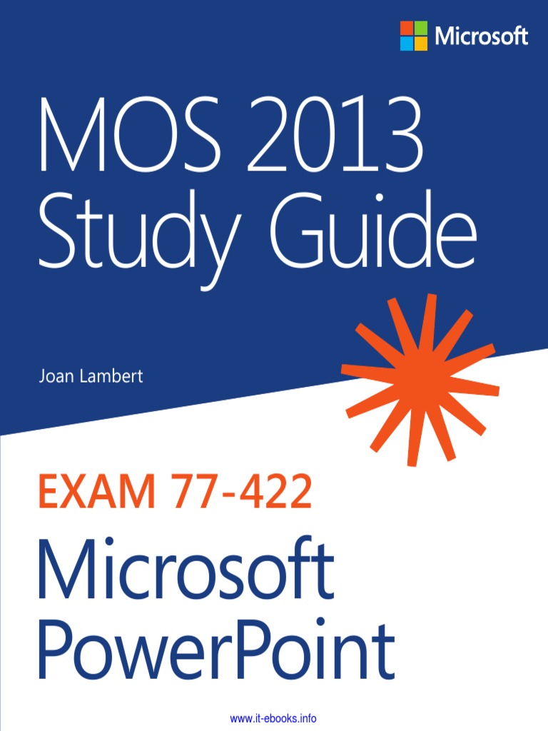 MOS 2013 Study Guide For Microsoft PowerPoint PDF | PDF | Microsoft ...