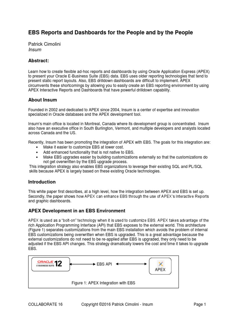Ebs Reports And Dashboards For The People And By The People Wp Pdf Oracle Database