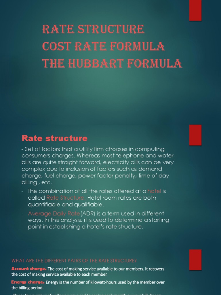 Rate Structure Cost Rate Formula The Hubbart Formula | Download Free ...