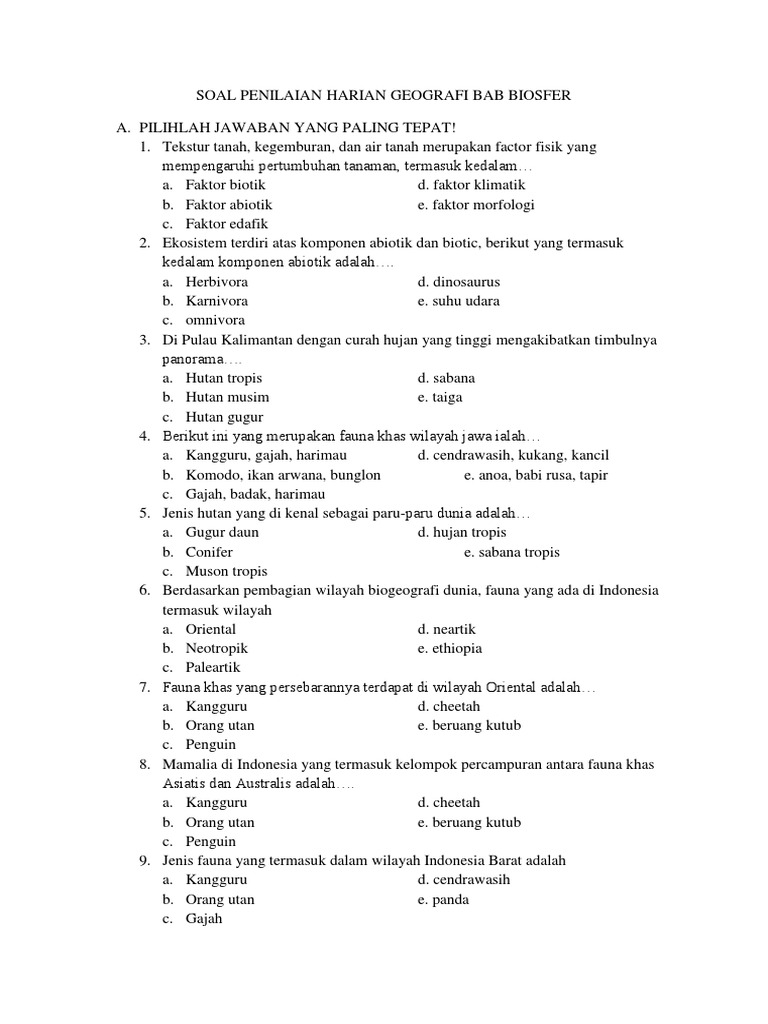 Mamalia Campuran Fauna Indonesia | PDF