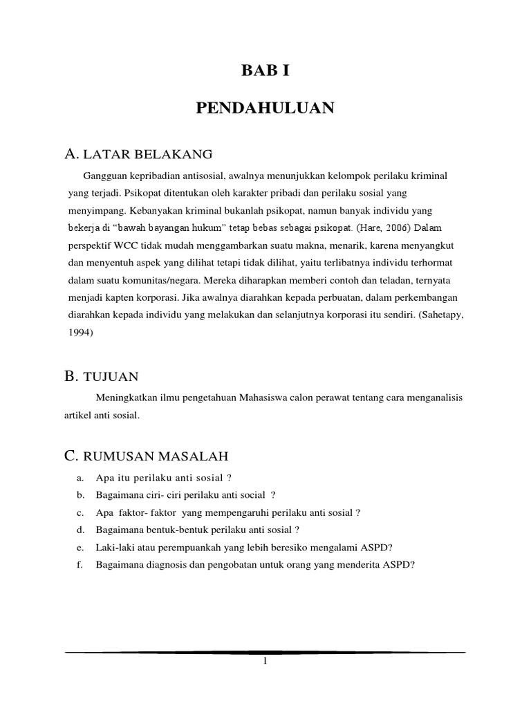 Anti Sosial | PDF