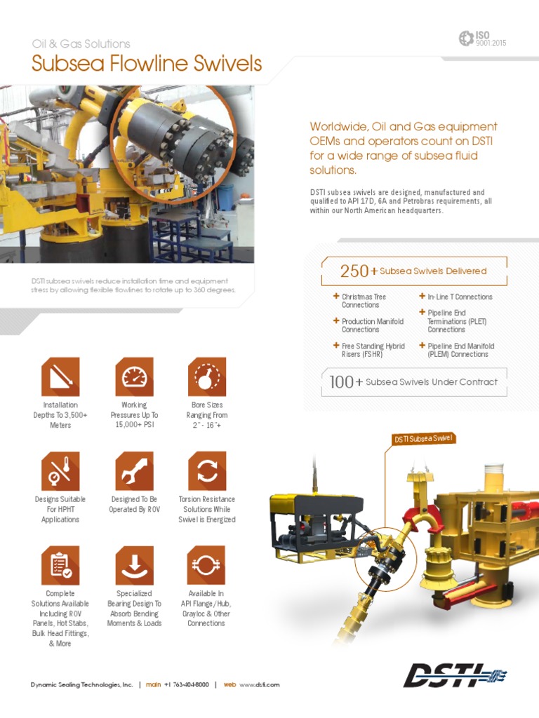 Subsea Flowline Swivels: Oil & Gas Solutions | PDF | Subsea (Technology ...