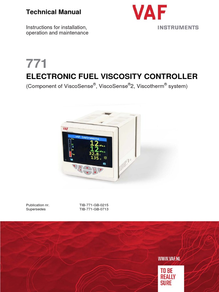 Electronic Fuel Viscosity Controller New Model English Tib 771 GB 0215 ...