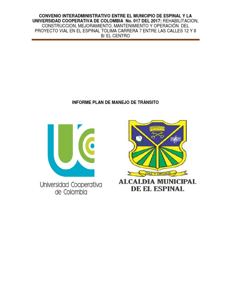 Plan de Manejo de Transito | PDF | Peatonal | La carretera