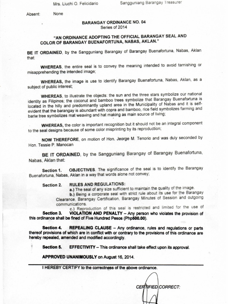 Sample Ordinance | PDF