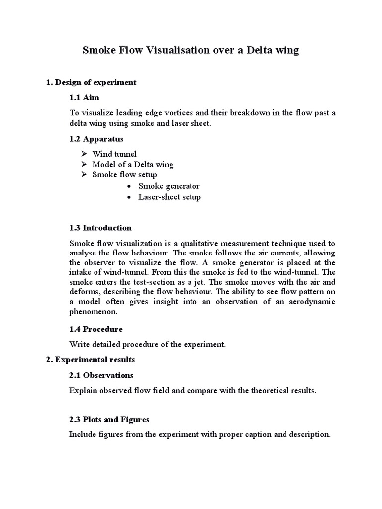 SmokeFlowVisualization Manual | PDF | Wind Tunnel | Vortices