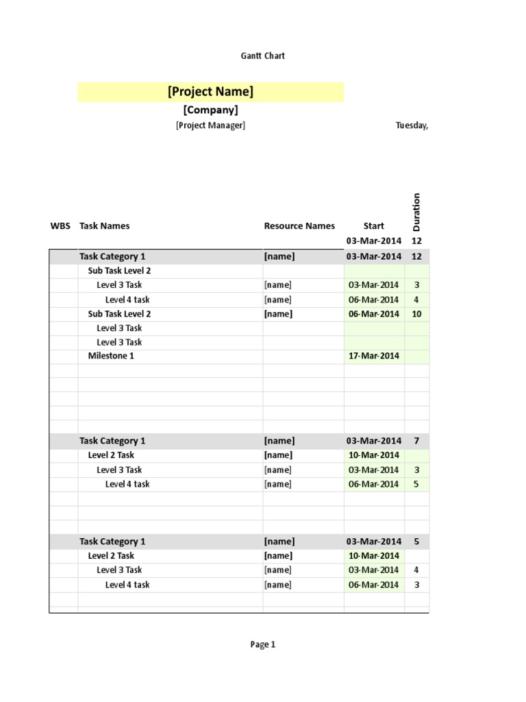 Gantt Chart Template - Ods | PDF | Computing | Computing And Information Technology