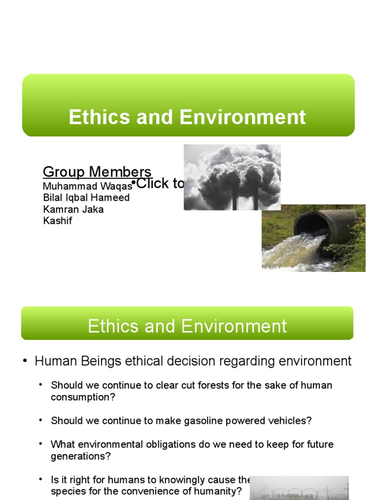 Ethics of Environmental Exploitation | PDF | Immanuel Kant ...