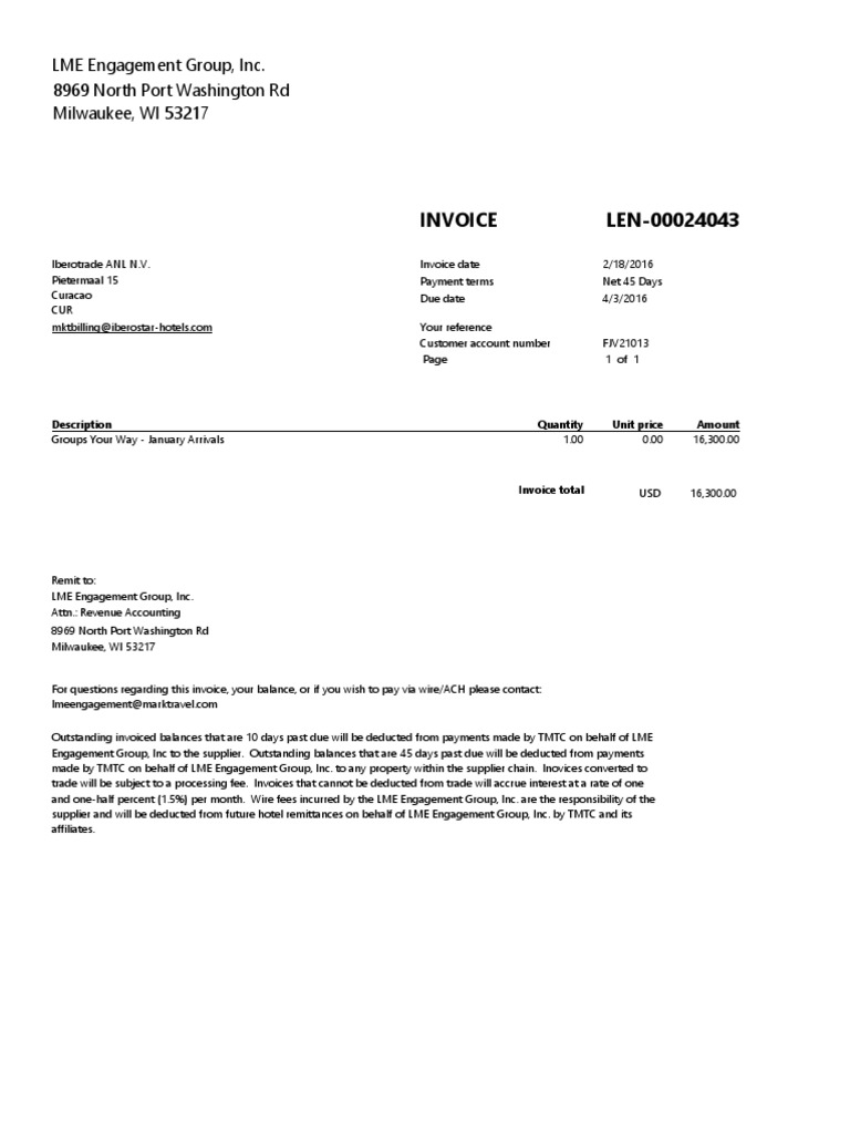 Iberotrade Inv #24043 | PDF