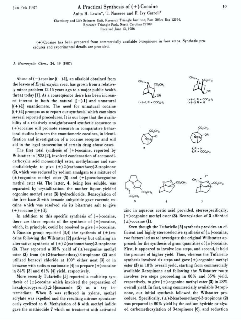 3-Tropinone Synthesis | PDF