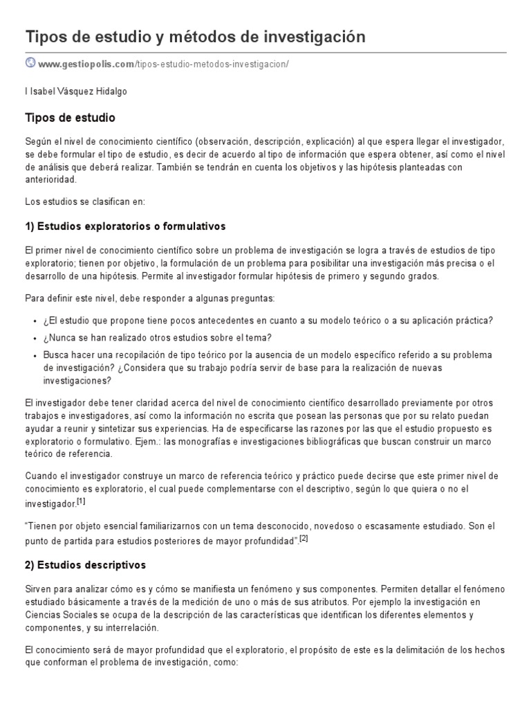 Tipos de Estudio y Métodos de Investigación | PDF | Razonamiento inductivo | Teoría