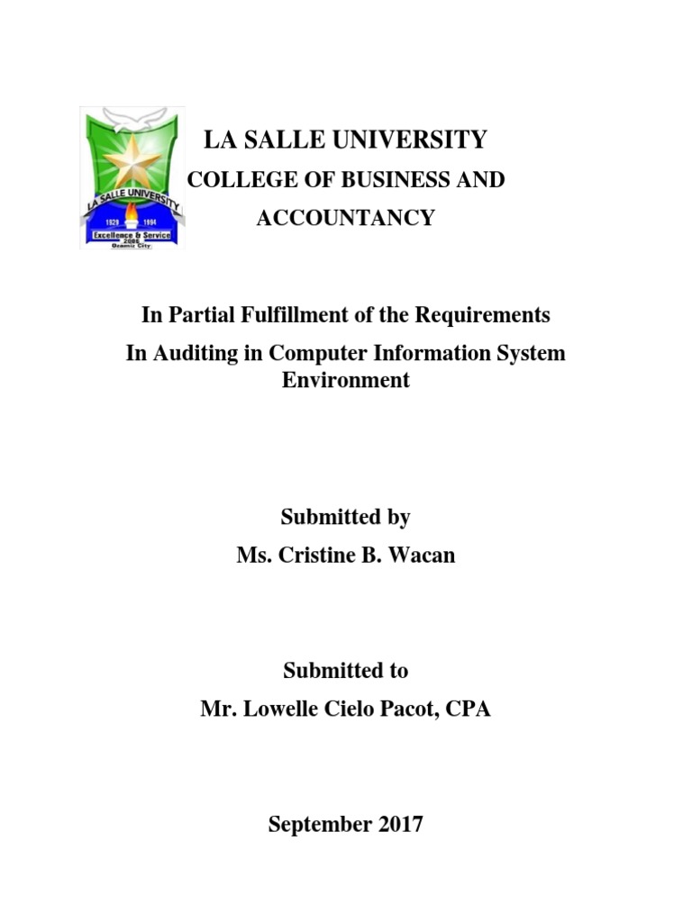 La Salle University: College of Business and Accountancy | PDF | User ...