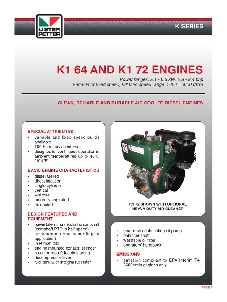 K Series Engines TDS | PDF | Engines | Propulsion
