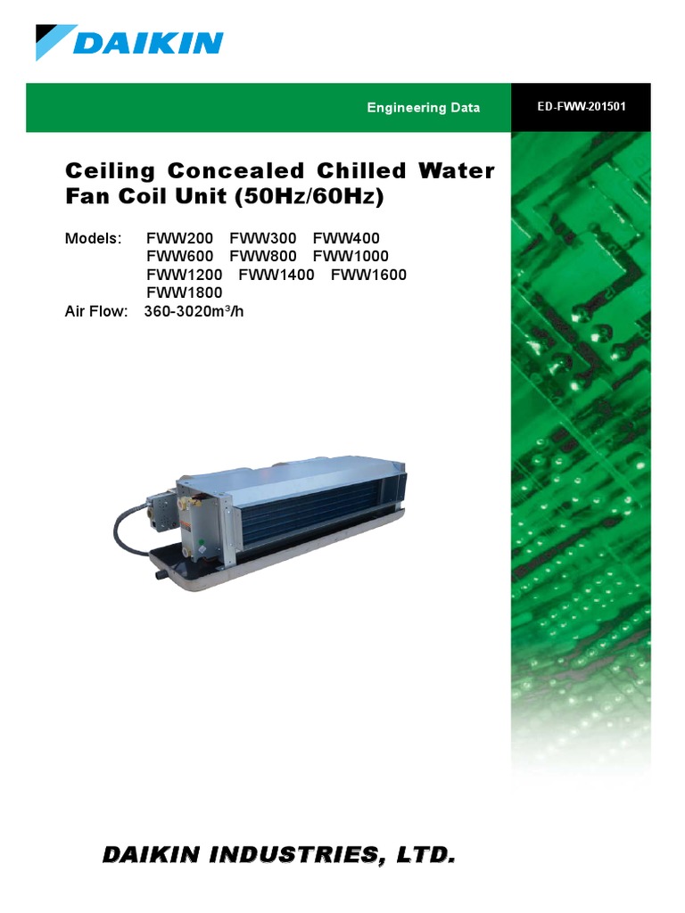 Daikin Fan Coil FWW | PDF | Hvac | Thermostat