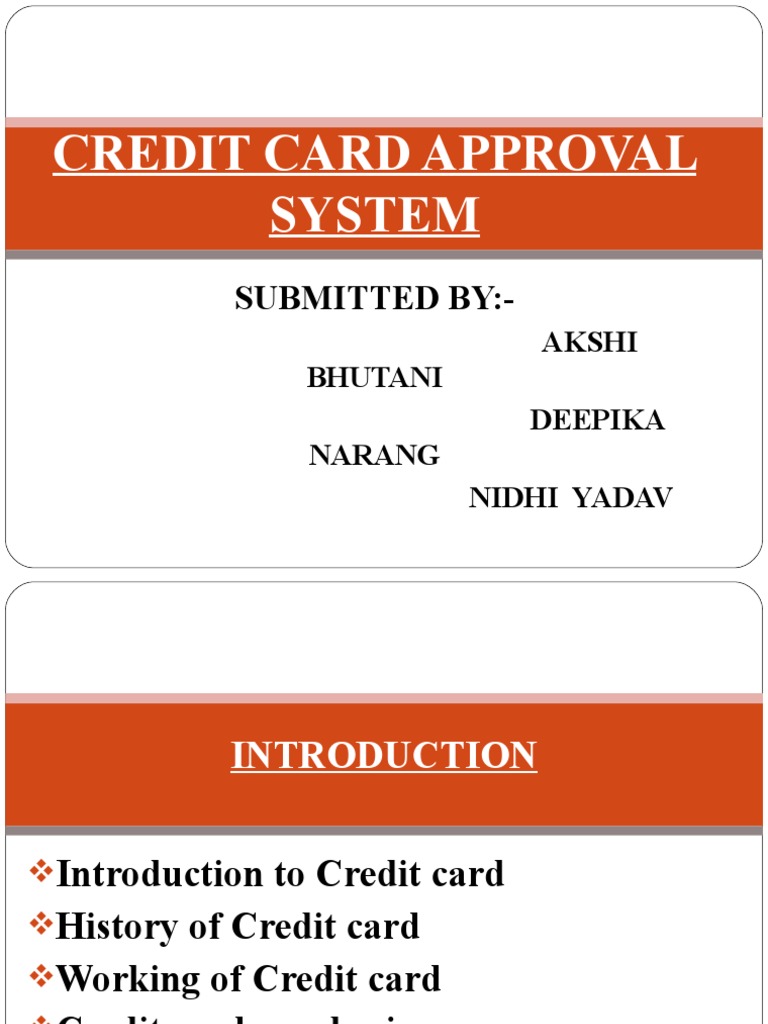 Credit Card Approval System Overview | PDF | Business | Credit Card