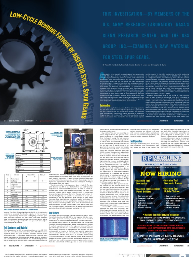 Low-Cycle Fatigue in Spur Gears Analysis | PDF | Gear | Fatigue (Material)