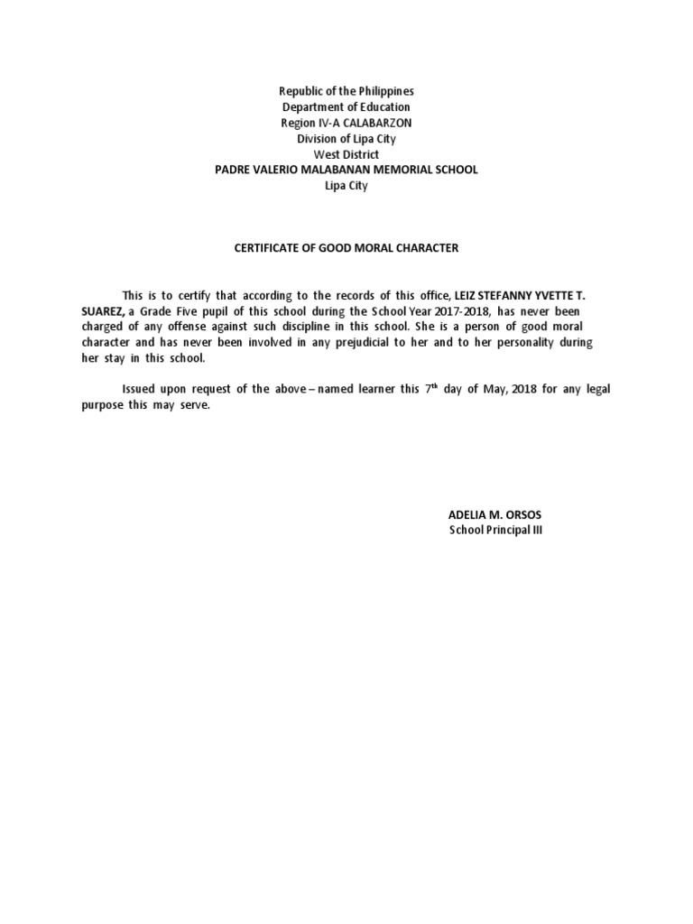 Padre Valerio Malabanan Memorial School | PDF