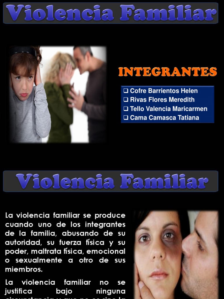 Tipos y Consecuencias de la Violencia Familiar | PDF | Violencia ...