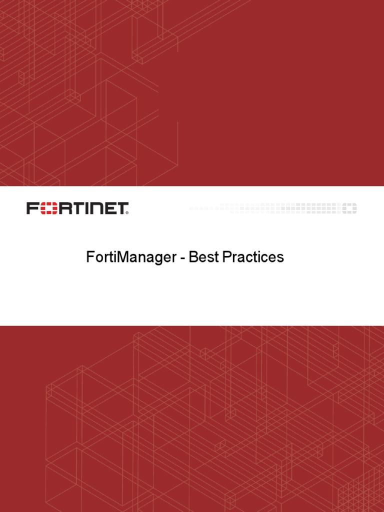 FortiManager Best Practices Guide | PDF | Backup | Databases