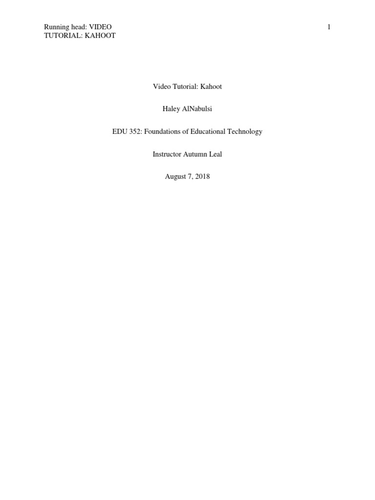 Video Tutorial | PDF | Cognition | Behavior Modification