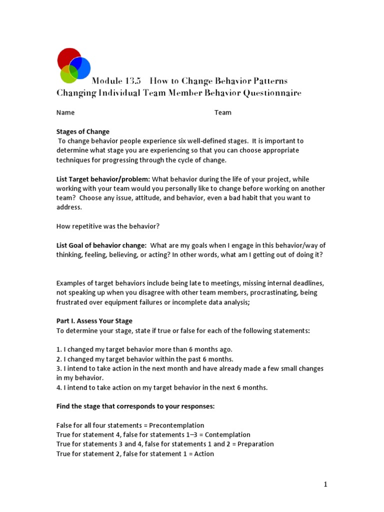 5 - How To Change Behavior Patterns Changing Individual Team Member ...