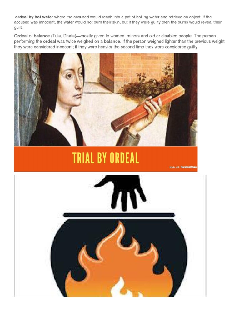 Ordeal Balance Ordeal Balance: Ordeal by Hot Water | PDF | Philosophy ...