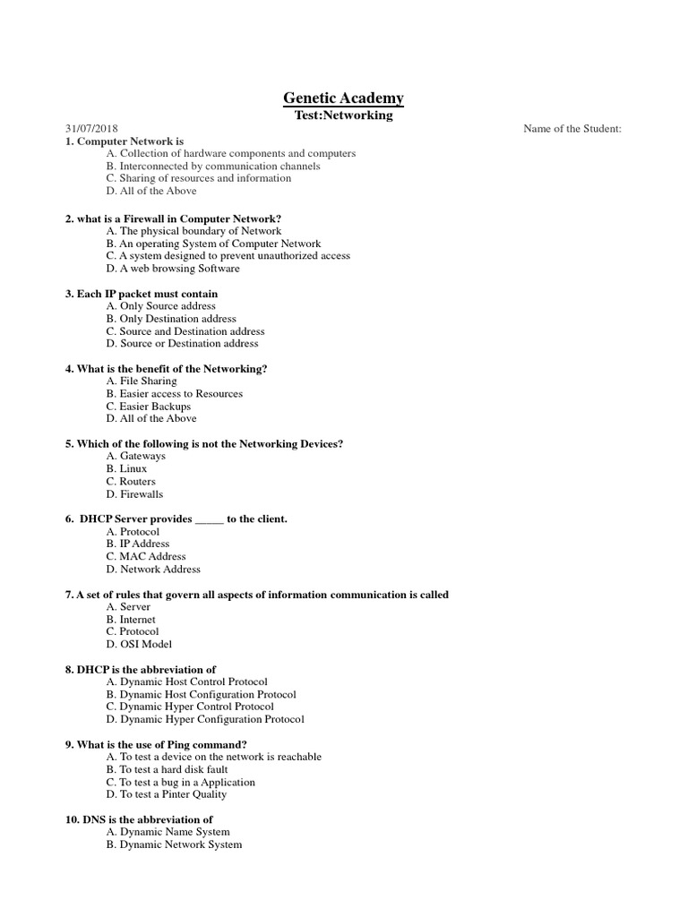 Qstns | PDF | Computer Network | Firewall (Computing)