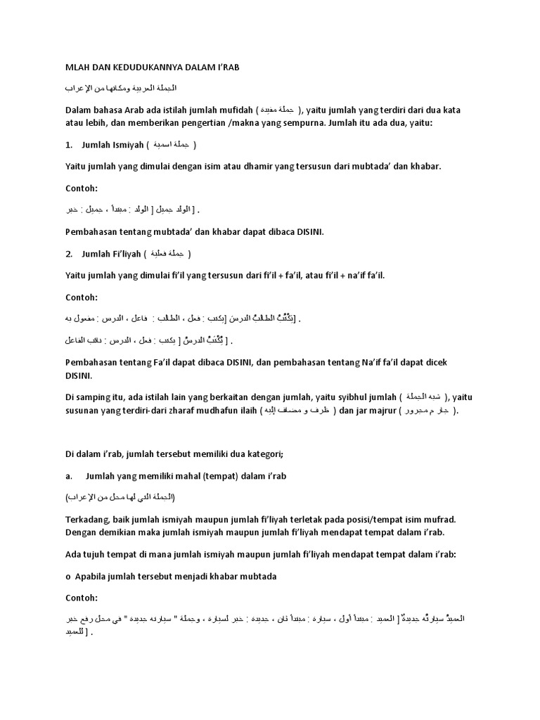 Jumlah Dan Kedudukannya Dalam Irab | PDF