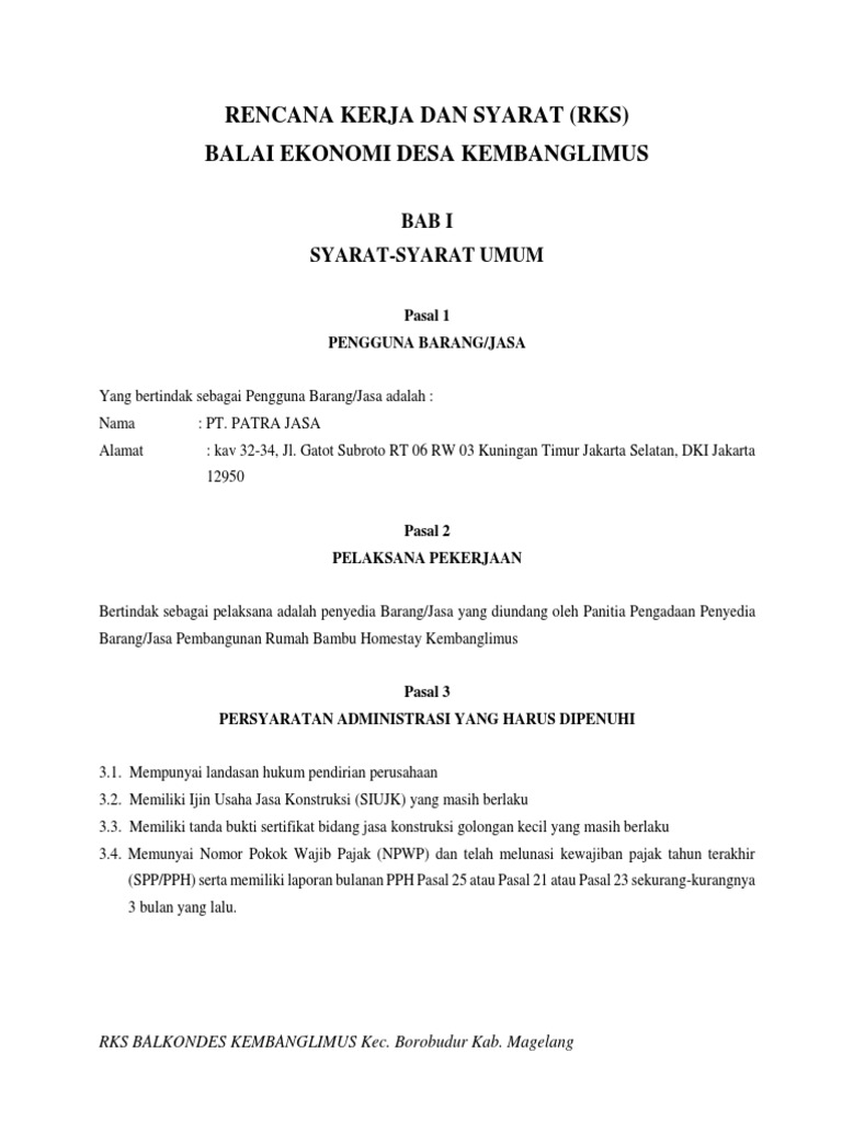 Contoh Rks 02 Pekerjaan Kayu | PDF